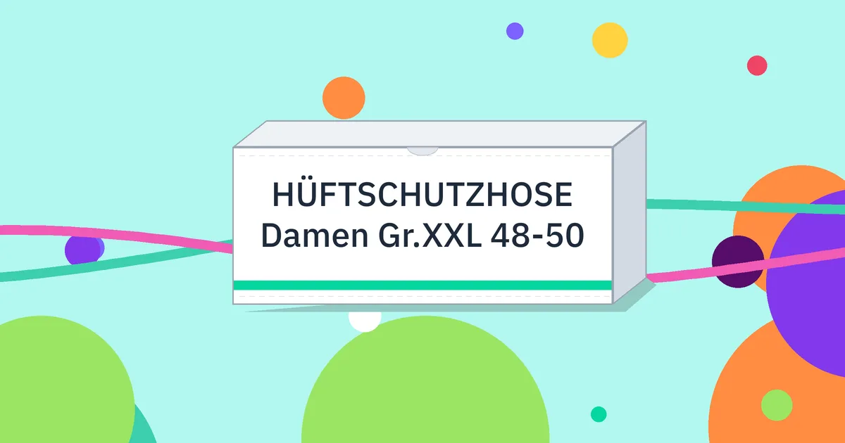 Symbolbild: Packung mit der Aufschrift HÜFTSCHUTZHOSE Damen Gr.XXL 48-50 (PZN 04608164) – Verfügbarkeit und Bezug in Apotheken in Frankfurt am Main