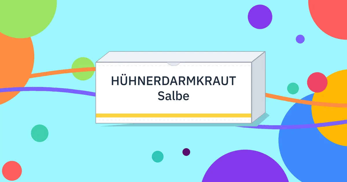 Symbolbild: Packung mit der Aufschrift HÜHNERDARMKRAUT Salbe (PZN 19148975) – Verfügbarkeit und Bezug in Apotheken in Frankfurt am Main
