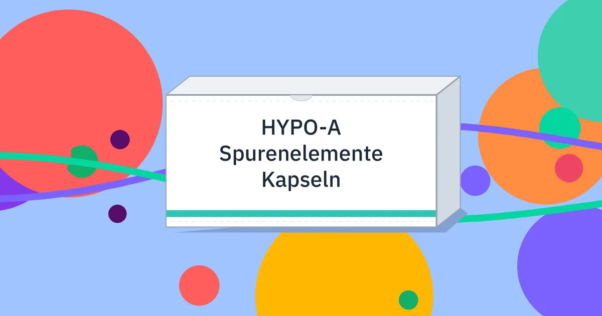 Symbolbild: Packung mit der Aufschrift HYPO-A Spurenelemente Kapseln (PZN 00028487) – Verfügbarkeit und Bezug in Apotheken in Frankfurt am Main