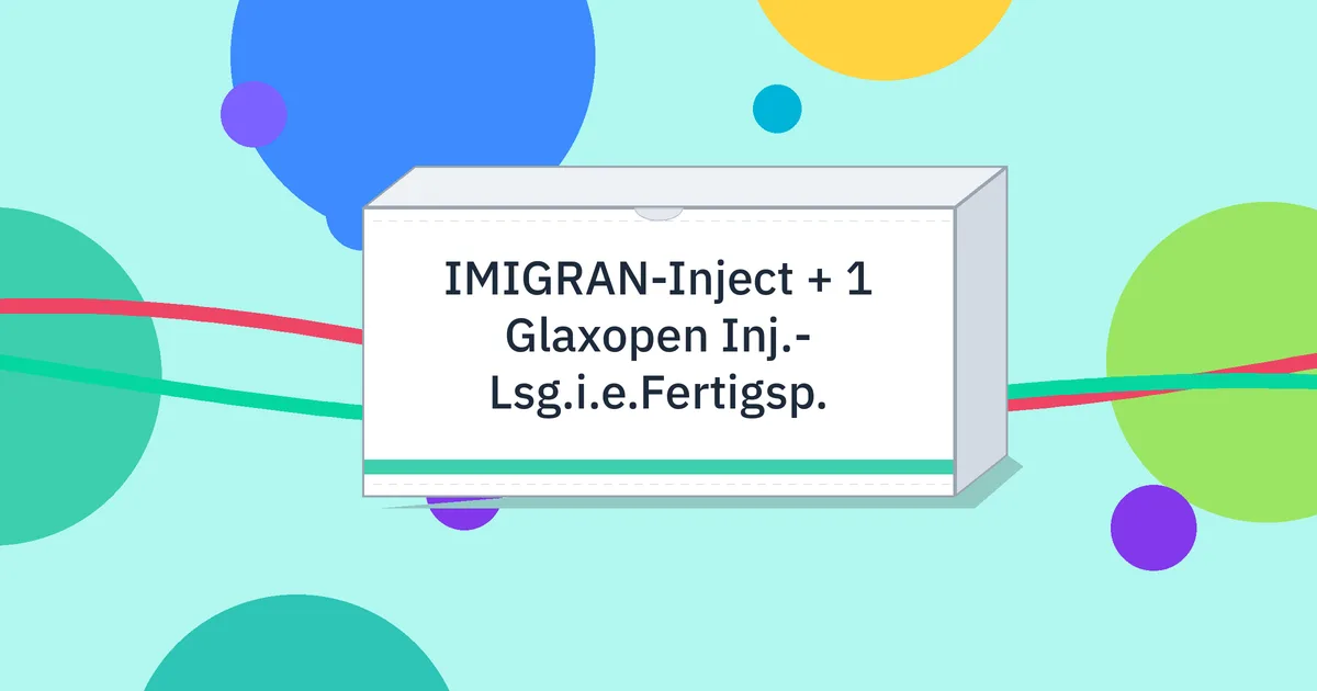 Symbolbild: Packung mit der Aufschrift IMIGRAN-Inject + 1 Glaxopen Inj.-Lsg.i.e.Fertigsp. (PZN 11312889) – Verfügbarkeit und Bezug in Apotheken in Frankfurt am Main