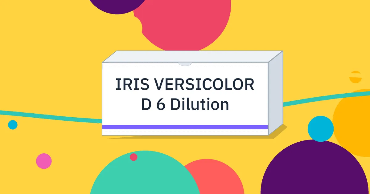 Symbolbild: Packung mit der Aufschrift IRIS VERSICOLOR D 6 Dilution (PZN 00529203) – Verfügbarkeit und Bezug in Apotheken in Frankfurt am Main