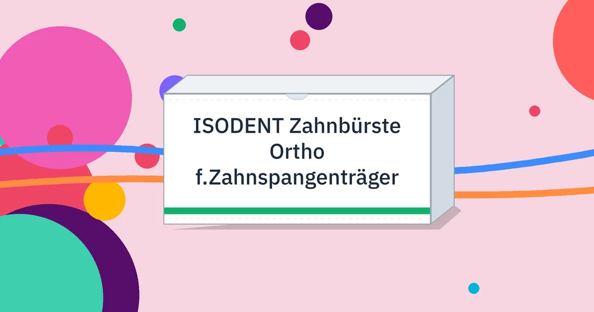 Symbolbild: Packung mit der Aufschrift ISODENT Zahnbürste Ortho f.Zahnspangenträger (PZN 13891087) – Verfügbarkeit und Bezug in Apotheken in Frankfurt am Main