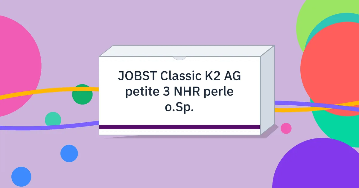 Symbolbild: Packung mit der Aufschrift JOBST Classic K2 AG petite 3 NHR perle o.Sp. (PZN 10727884) – Verfügbarkeit und Bezug in Apotheken in Frankfurt am Main