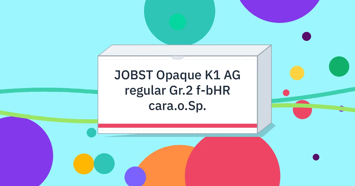 Symbolbild: Packung mit der Aufschrift JOBST Opaque K1 AG regular Gr.2 f-bHR cara.o.Sp. (PZN 13160455) – Verfügbarkeit und Bezug in Apotheken in Frankfurt am Main