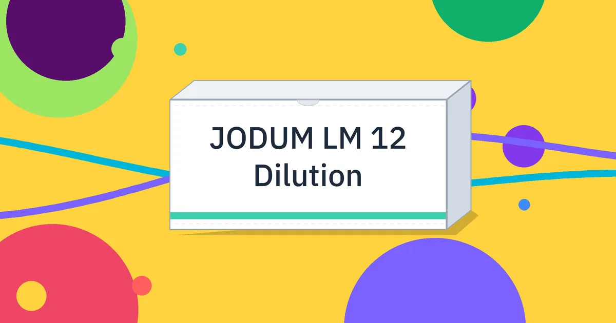 Symbolbild: Packung mit der Aufschrift JODUM LM 12 Dilution (PZN 02602341) – Verfügbarkeit und Bezug in Apotheken in Frankfurt am Main