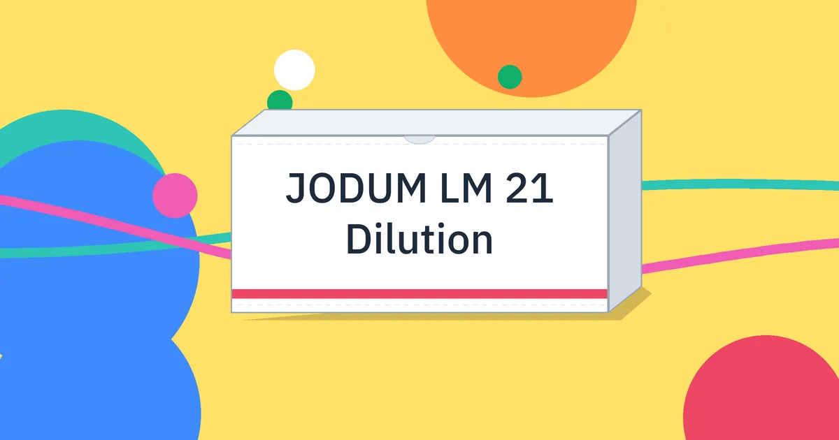 Symbolbild: Packung mit der Aufschrift JODUM LM 21 Dilution (PZN 12915785) – Verfügbarkeit und Bezug in Apotheken in Frankfurt am Main