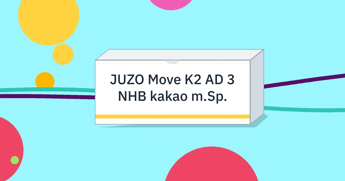 Symbolbild: Packung mit der Aufschrift JUZO Move K2 AD 3 NHB kakao m.Sp. (PZN 18539188) – Verfügbarkeit und Bezug in Apotheken in Frankfurt am Main