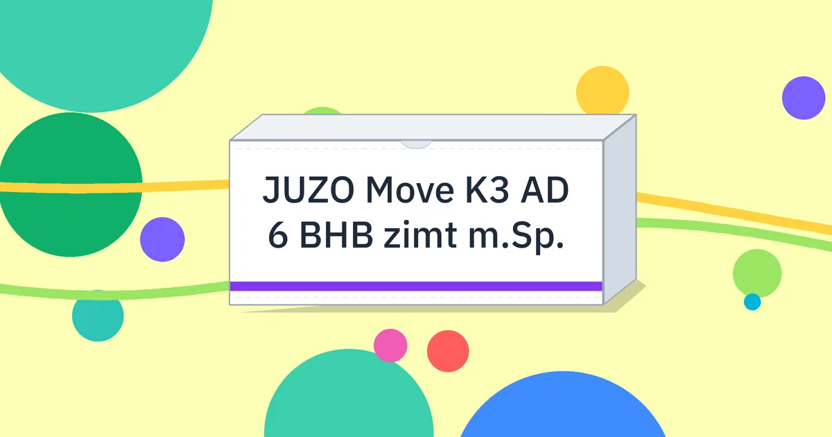 Symbolbild: Packung mit der Aufschrift JUZO Move K3 AD 6 BHB zimt m.Sp. (PZN 18567078) – Verfügbarkeit und Bezug in Apotheken in Frankfurt am Main