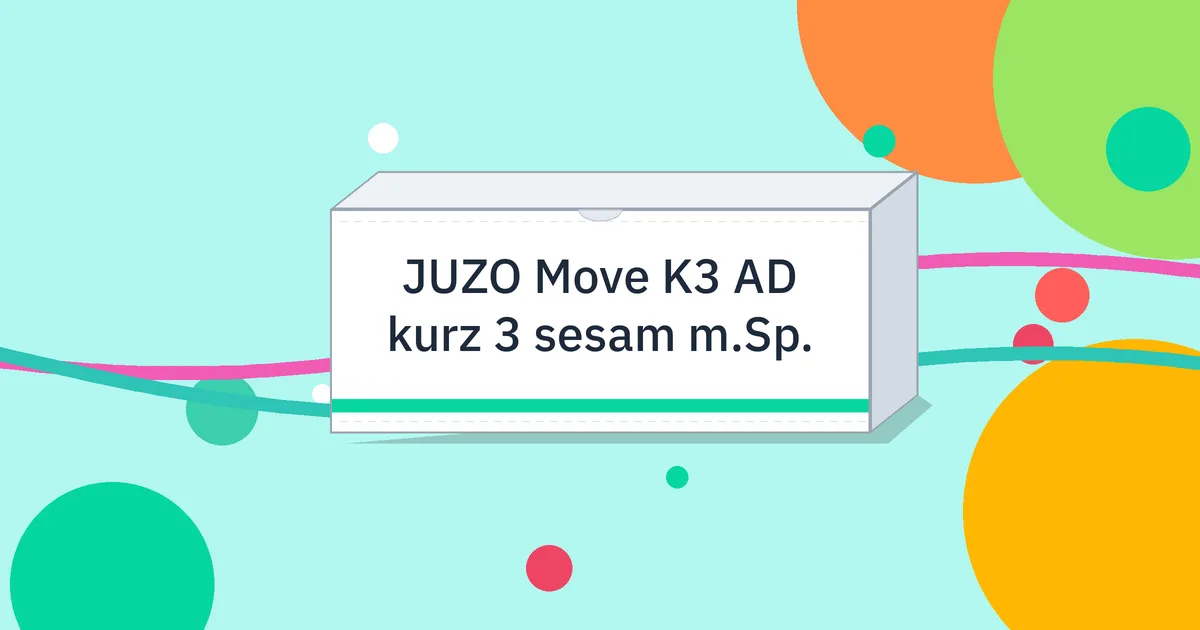 Symbolbild: Packung mit der Aufschrift JUZO Move K3 AD kurz 3 sesam m.Sp. (PZN 18568008) – Verfügbarkeit und Bezug in Apotheken in Frankfurt am Main