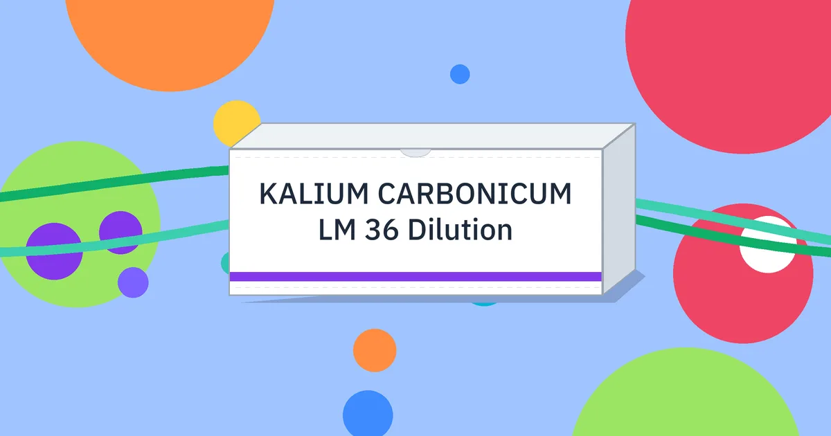 Symbolbild: Packung mit der Aufschrift KALIUM CARBONICUM LM 36 Dilution (PZN 12918499) – Verfügbarkeit und Bezug in Apotheken in Frankfurt am Main