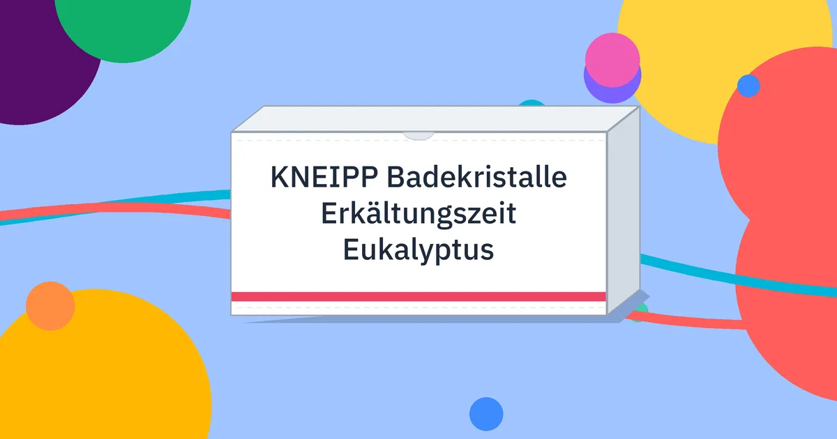 Symbolbild: Packung mit der Aufschrift KNEIPP Badekristalle Erkältungszeit Eukalyptus (PZN 16503944) – Verfügbarkeit und Bezug in Apotheken in Frankfurt am Main