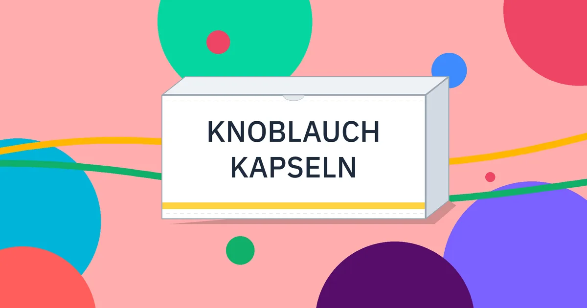 Symbolbild: Packung mit der Aufschrift KNOBLAUCH KAPSELN (PZN 07749250) – Verfügbarkeit und Bezug in Apotheken in Frankfurt am Main