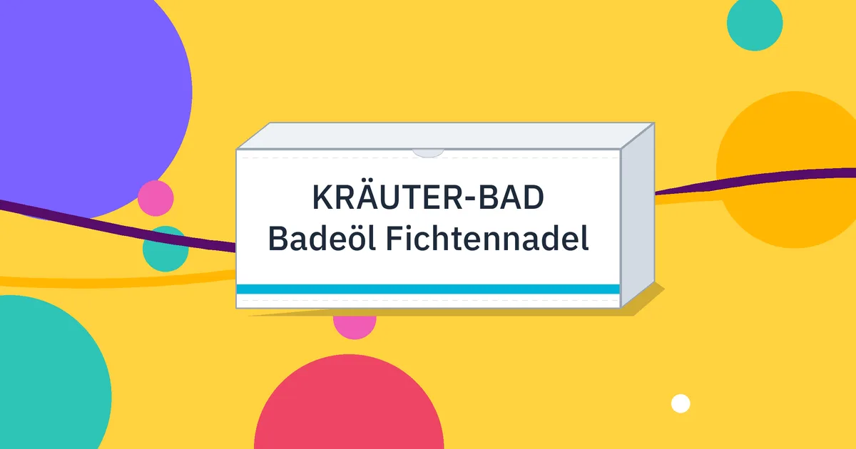 Symbolbild: Packung mit der Aufschrift KRÄUTER-BAD Badeöl Fichtennadel (PZN 14263080) – Verfügbarkeit und Bezug in Apotheken in Frankfurt am Main