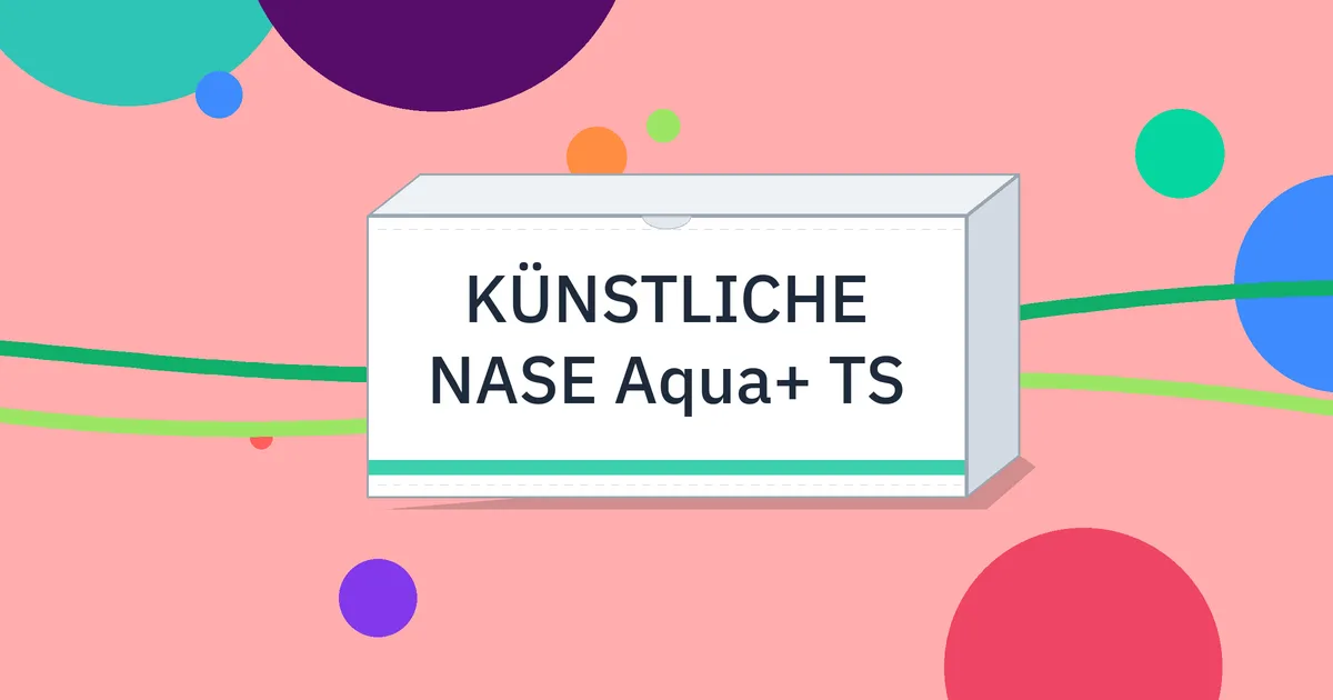 Symbolbild: Packung mit der Aufschrift KÜNSTLICHE NASE Aqua+ TS (PZN 00973530) – Verfügbarkeit und Bezug in Apotheken in Frankfurt am Main