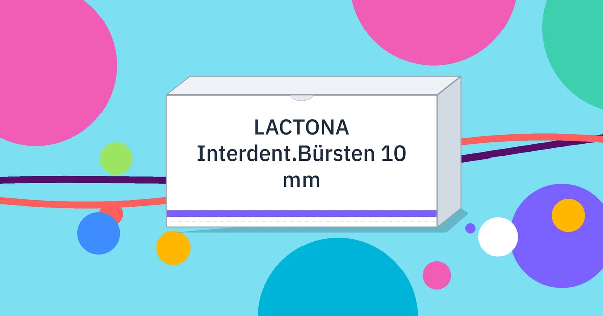 Symbolbild: Packung mit der Aufschrift LACTONA Interdent.Bürsten 10 mm (PZN 07229674) – Verfügbarkeit und Bezug in Apotheken in Frankfurt am Main