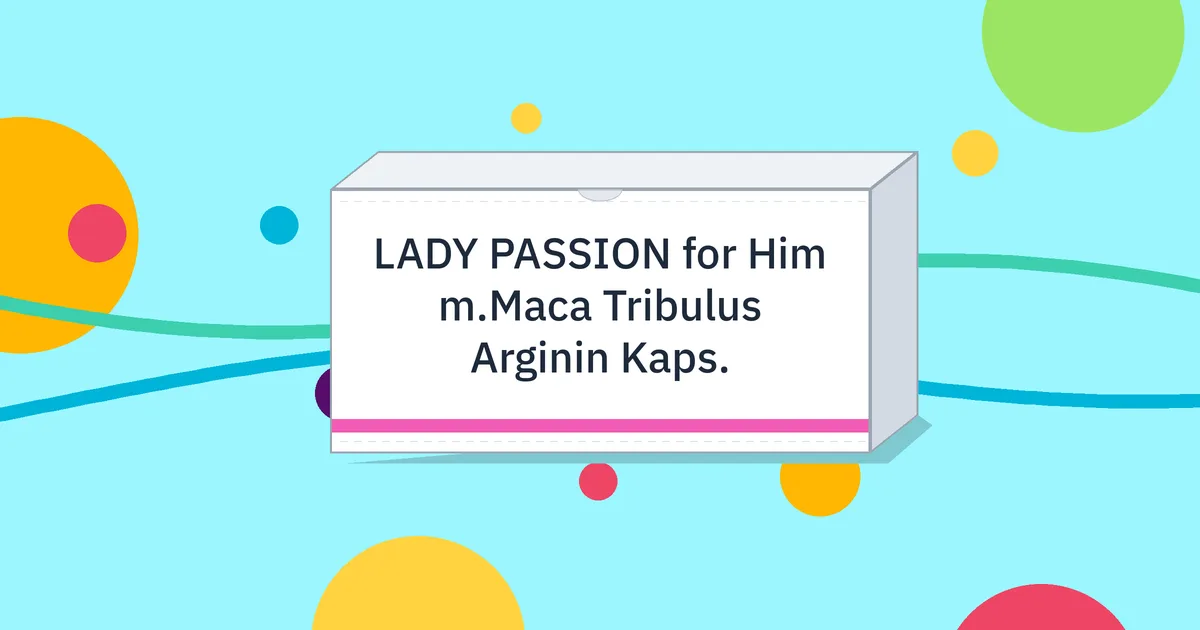 Symbolbild: Packung mit der Aufschrift LADY PASSION for Him m.Maca Tribulus Arginin Kaps. (PZN 18820206) – Verfügbarkeit und Bezug in Apotheken in Frankfurt am Main