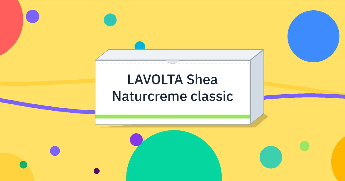 Symbolbild: Packung mit der Aufschrift LAVOLTA Shea Naturcreme classic (PZN 07649577) – Verfügbarkeit und Bezug in Apotheken in Frankfurt am Main
