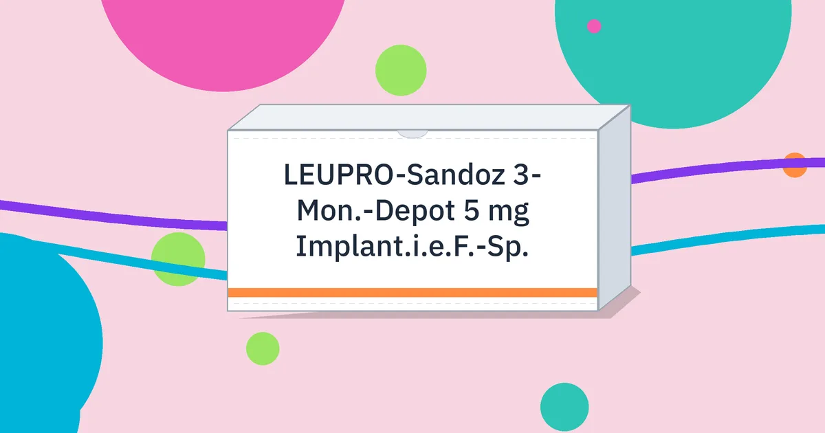 Symbolbild: Packung mit der Aufschrift LEUPRO-Sandoz 3-Mon.-Depot 5 mg Implant.i.e.F.-Sp. (PZN 19809158) – Verfügbarkeit und Bezug in Apotheken in Frankfurt am Main