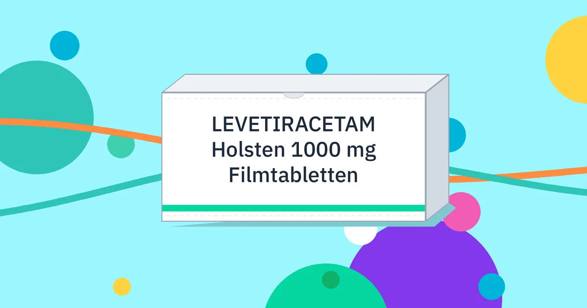 Symbolbild: Packung mit der Aufschrift LEVETIRACETAM Holsten 1000 mg Filmtabletten (PZN 12550088) – Verfügbarkeit und Bezug in Apotheken in Frankfurt am Main