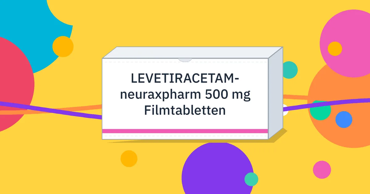 Symbolbild: Packung mit der Aufschrift LEVETIRACETAM-neuraxpharm 500 mg Filmtabletten (PZN 09064846) – Verfügbarkeit und Bezug in Apotheken in Frankfurt am Main