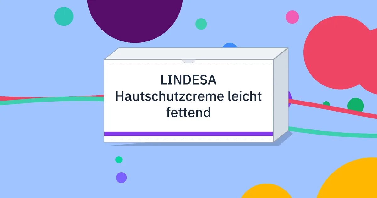 Symbolbild: Packung mit der Aufschrift LINDESA Hautschutzcreme leicht fettend (PZN 09920481) – Verfügbarkeit und Bezug in Apotheken in Frankfurt am Main