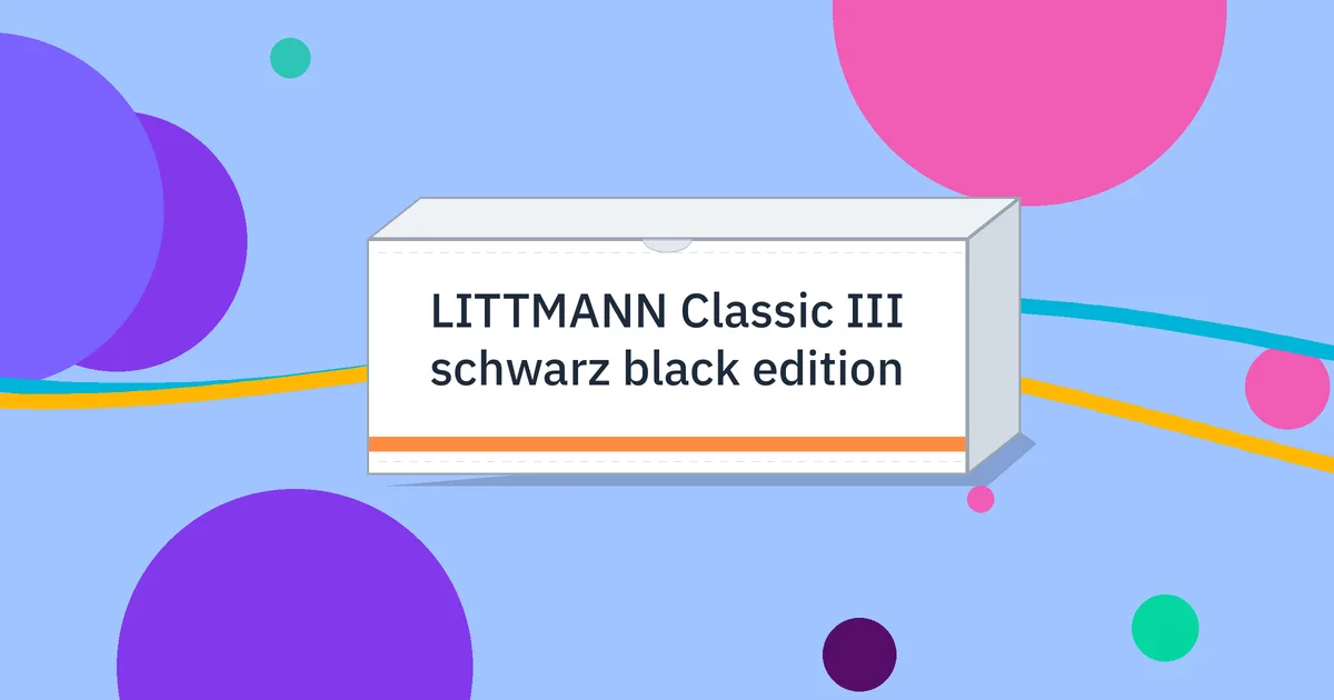 Symbolbild: Packung mit der Aufschrift LITTMANN Classic III schwarz black edition (PZN 11114439) – Verfügbarkeit und Bezug in Apotheken in Frankfurt am Main