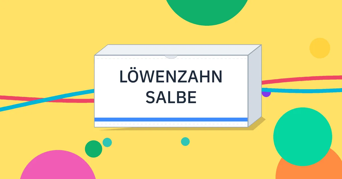 Symbolbild: Packung mit der Aufschrift LÖWENZAHN SALBE (PZN 18007994) – Verfügbarkeit und Bezug in Apotheken in Frankfurt am Main
