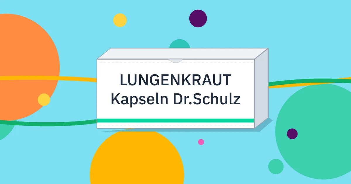 Symbolbild: Packung mit der Aufschrift LUNGENKRAUT Kapseln Dr.Schulz (PZN 16152172) – Verfügbarkeit und Bezug in Apotheken in Frankfurt am Main