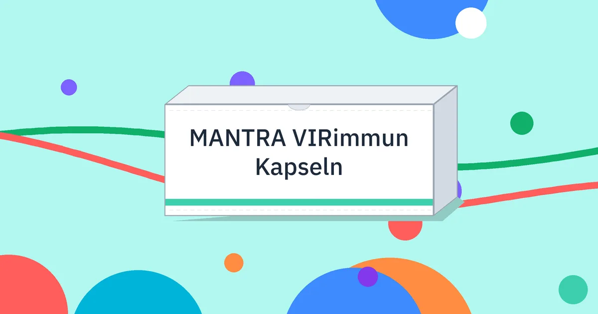 Symbolbild: Packung mit der Aufschrift MANTRA VIRimmun Kapseln (PZN 16569920) – Verfügbarkeit und Bezug in Apotheken in Frankfurt am Main