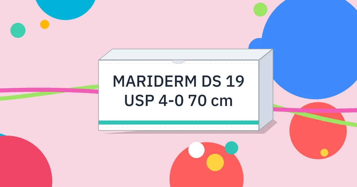 Symbolbild: Packung mit der Aufschrift MARIDERM DS 19 USP 4-0 70 cm (PZN 07327336) – Verfügbarkeit und Bezug in Apotheken in Frankfurt am Main