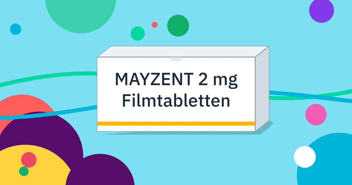 Symbolbild: Packung mit der Aufschrift MAYZENT 2 mg Filmtabletten (PZN 20509579) – Verfügbarkeit und Bezug in Apotheken in Frankfurt am Main