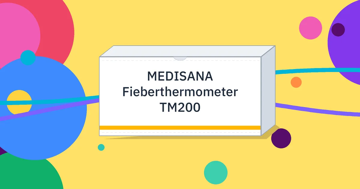 Symbolbild: Packung mit der Aufschrift MEDISANA Fieberthermometer TM200 (PZN 20837786) – Verfügbarkeit und Bezug in Apotheken in Frankfurt am Main