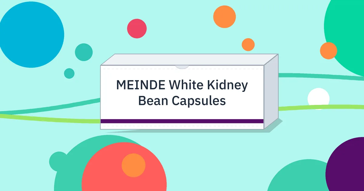Symbolbild: Packung mit der Aufschrift MEINDE White Kidney Bean Capsules (PZN 20104517) – Verfügbarkeit und Bezug in Apotheken in Frankfurt am Main