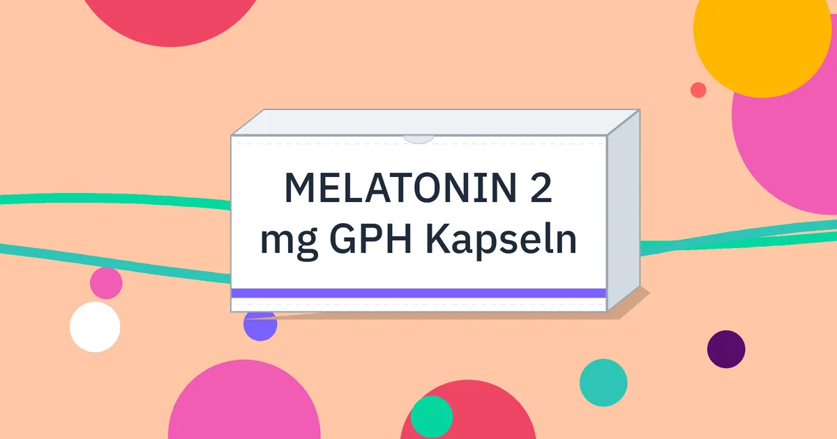 Symbolbild: Packung mit der Aufschrift MELATONIN 2 mg GPH Kapseln (PZN 09915758) – Verfügbarkeit und Bezug in Apotheken in Frankfurt am Main