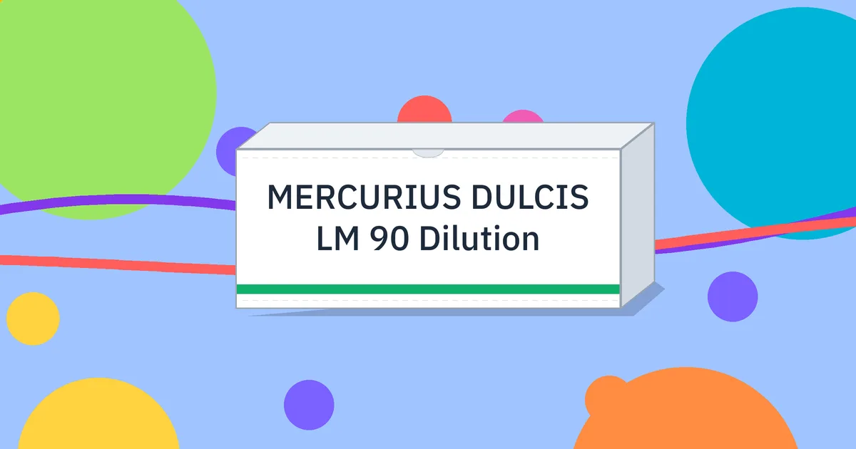 Symbolbild: Packung mit der Aufschrift MERCURIUS DULCIS LM 90 Dilution (PZN 12951640) – Verfügbarkeit und Bezug in Apotheken in Frankfurt am Main