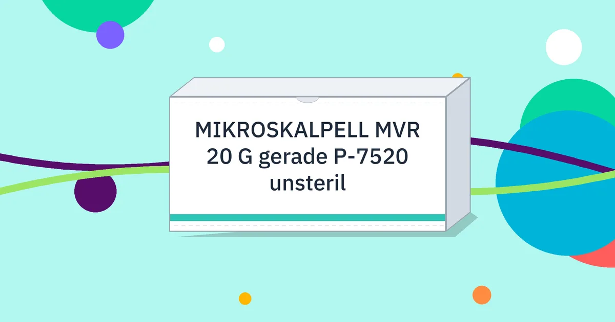 Symbolbild: Packung mit der Aufschrift MIKROSKALPELL MVR 20 G gerade P-7520 unsteril (PZN 09224422) – Verfügbarkeit und Bezug in Apotheken in Frankfurt am Main