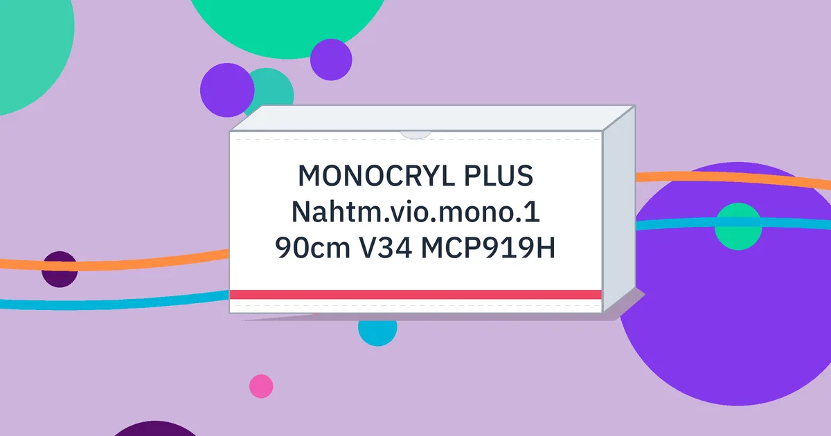 Symbolbild: Packung mit der Aufschrift MONOCRYL PLUS Nahtm.vio.mono.1 90cm V34 MCP919H (PZN 20924350) – Verfügbarkeit und Bezug in Apotheken in Frankfurt am Main