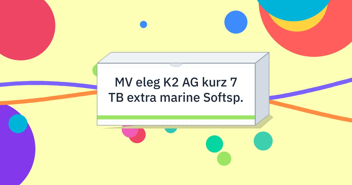 Symbolbild: Packung mit der Aufschrift MV eleg K2 AG kurz 7 TB extra marine Softsp. (PZN 14606255) – Verfügbarkeit und Bezug in Apotheken in Frankfurt am Main