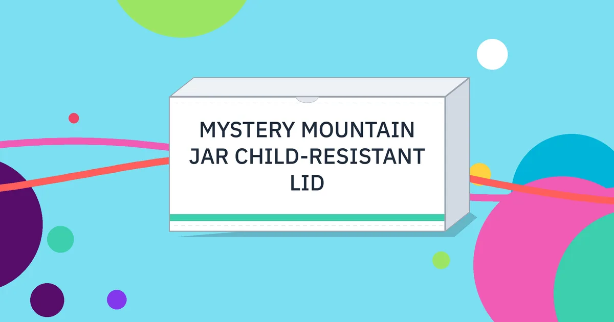 Symbolbild: Packung mit der Aufschrift MYSTERY MOUNTAIN JAR CHILD-RESISTANT LID (PZN 19073450) – Verfügbarkeit und Bezug in Apotheken in Frankfurt am Main