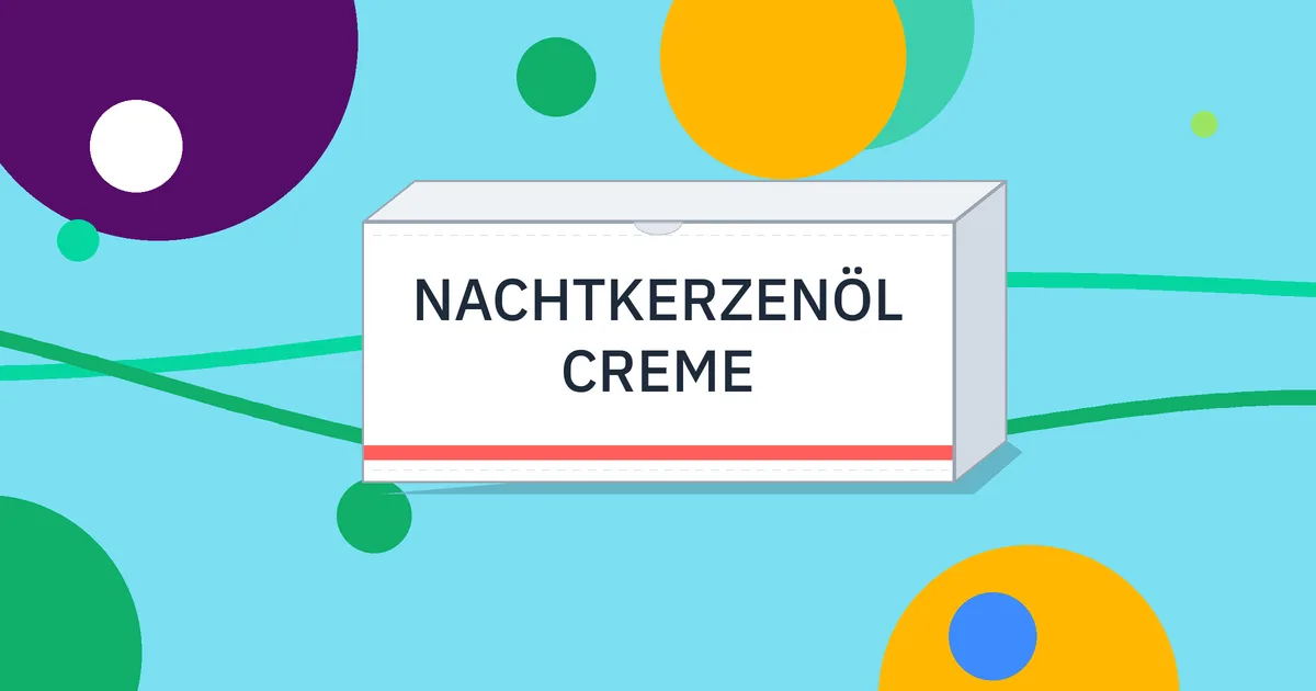 Symbolbild: Packung mit der Aufschrift NACHTKERZENÖL CREME (PZN 11887495) – Verfügbarkeit und Bezug in Apotheken in Frankfurt am Main