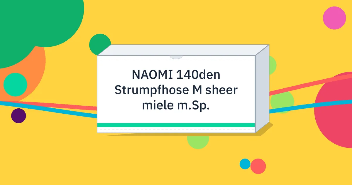 Symbolbild: Packung mit der Aufschrift NAOMI 140den Strumpfhose M sheer miele m.Sp. (PZN 16178272) – Verfügbarkeit und Bezug in Apotheken in Frankfurt am Main