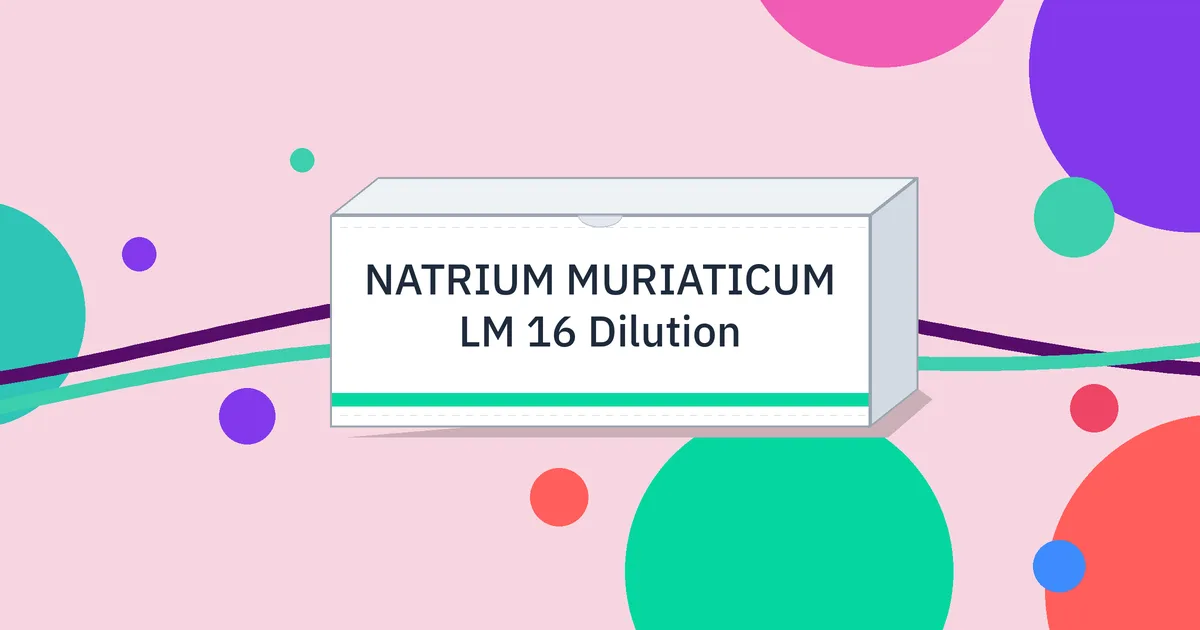 Symbolbild: Packung mit der Aufschrift NATRIUM MURIATICUM LM 16 Dilution (PZN 12965300) – Verfügbarkeit und Bezug in Apotheken in Frankfurt am Main