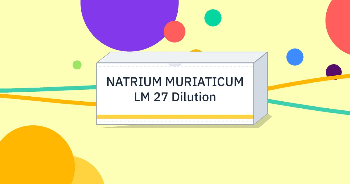 Symbolbild: Packung mit der Aufschrift NATRIUM MURIATICUM LM 27 Dilution (PZN 12965406) – Verfügbarkeit und Bezug in Apotheken in Frankfurt am Main