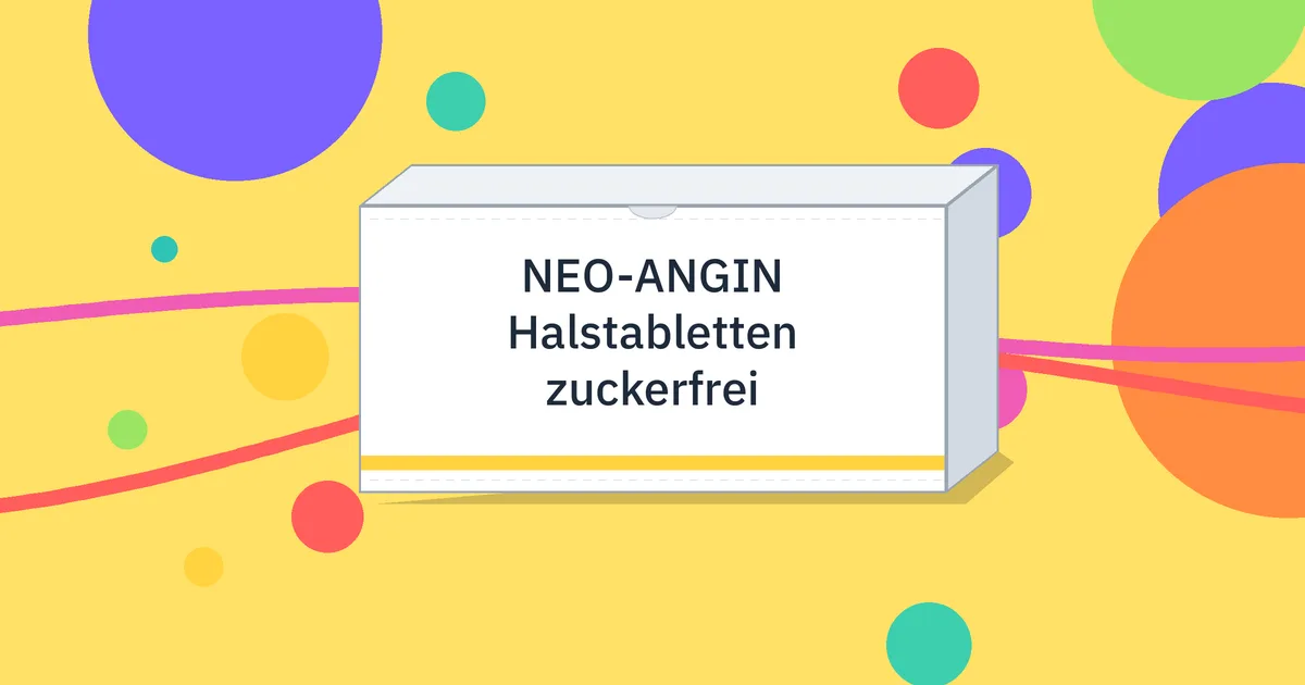 Symbolbild: Packung mit der Aufschrift NEO-ANGIN Halstabletten zuckerfrei (PZN 00826622) – Verfügbarkeit und Bezug in Apotheken in Frankfurt am Main