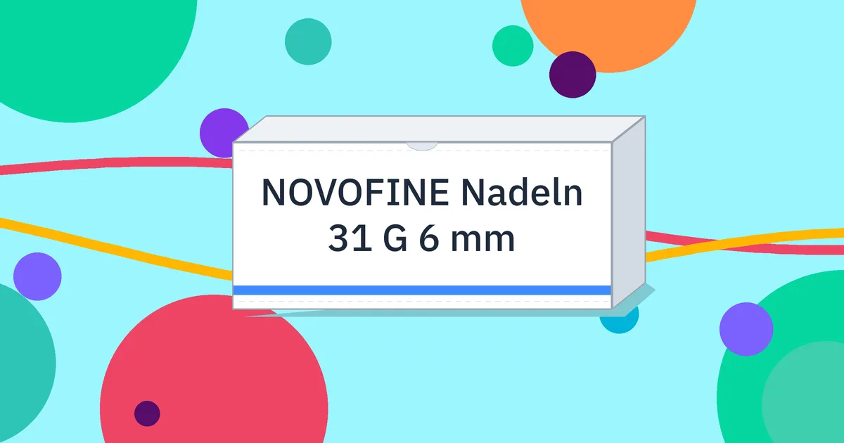 Symbolbild: Packung mit der Aufschrift NOVOFINE Nadeln 31 G 6 mm (PZN 03955030) – Verfügbarkeit und Bezug in Apotheken in Frankfurt am Main
