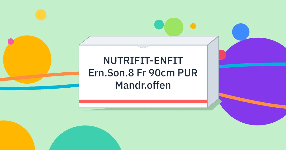 Symbolbild: Packung mit der Aufschrift NUTRIFIT-ENFIT Ern.Son.8 Fr 90cm PUR Mandr.offen (PZN 14174241) – Verfügbarkeit und Bezug in Apotheken in Frankfurt am Main