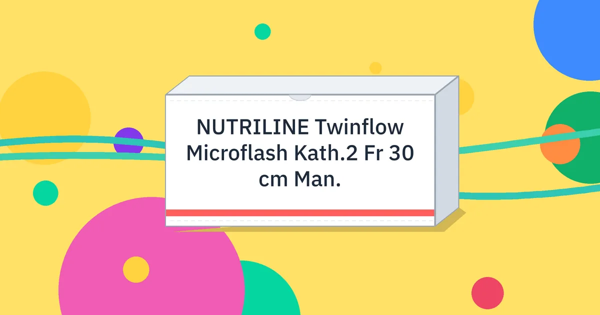 Symbolbild: Packung mit der Aufschrift NUTRILINE Twinflow Microflash Kath.2 Fr 30 cm Man. (PZN 09398180) – Verfügbarkeit und Bezug in Apotheken in Frankfurt am Main