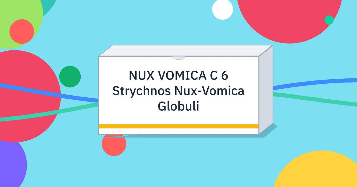 Symbolbild: Packung mit der Aufschrift NUX VOMICA C 6 Strychnos Nux-Vomica Globuli (PZN 16670642) – Verfügbarkeit und Bezug in Apotheken in Frankfurt am Main
