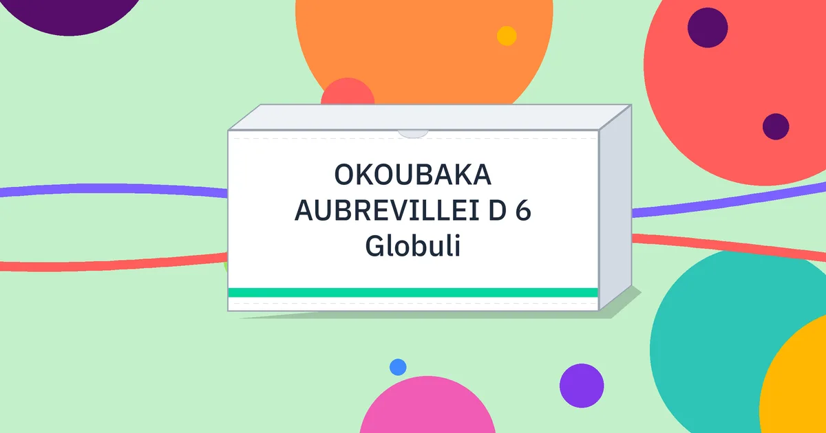 Symbolbild: Packung mit der Aufschrift OKOUBAKA AUBREVILLEI D 6 Globuli (PZN 11555528) – Verfügbarkeit und Bezug in Apotheken in Frankfurt am Main