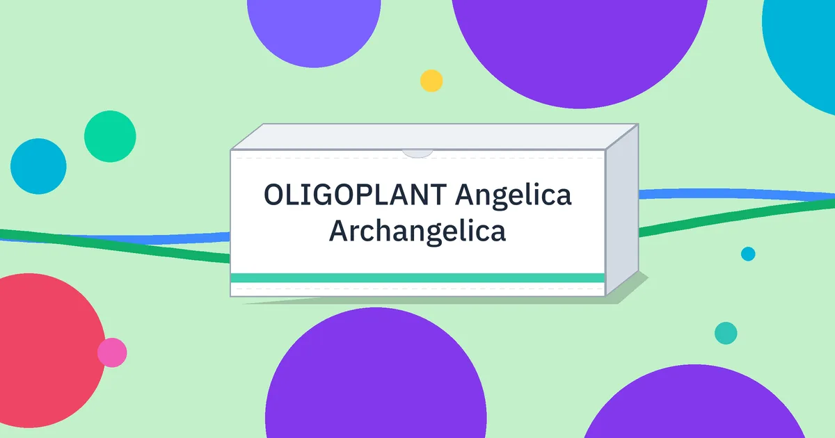 Symbolbild: Packung mit der Aufschrift OLIGOPLANT Angelica Archangelica (PZN 05564954) – Verfügbarkeit und Bezug in Apotheken in Frankfurt am Main